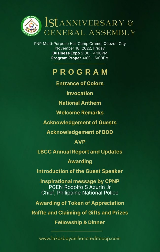 Event - LAKAS BAYANIHAN MULTIPURPOSE COOPERATIVE